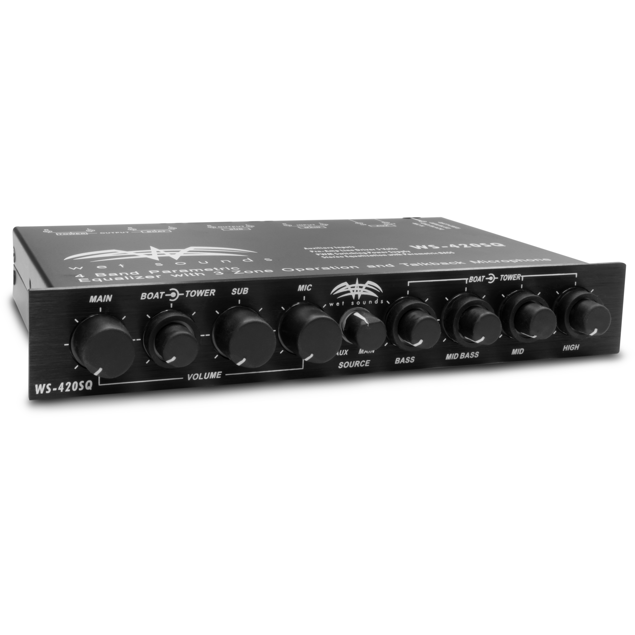 4200 Eq 4 Band Parametric Equalizer W Microphone Marine Audio Equalizer
